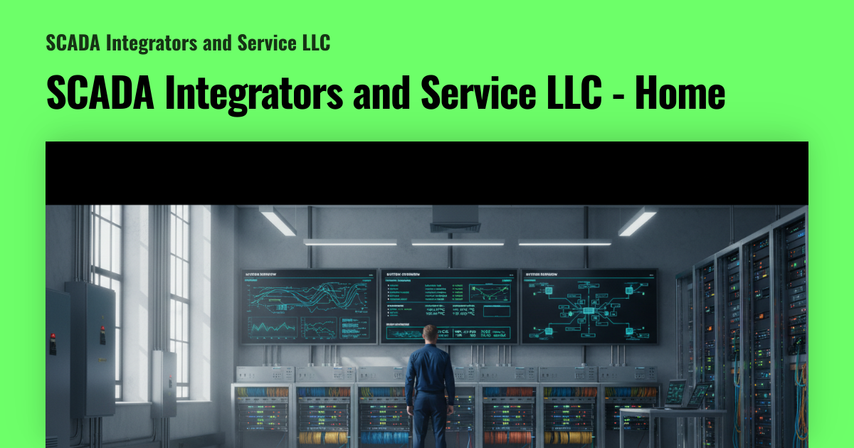 SCADA Integrators and Service LLC - Home